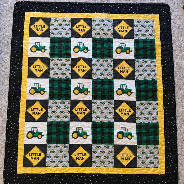 Tractor Toddler Quilt - Etsy