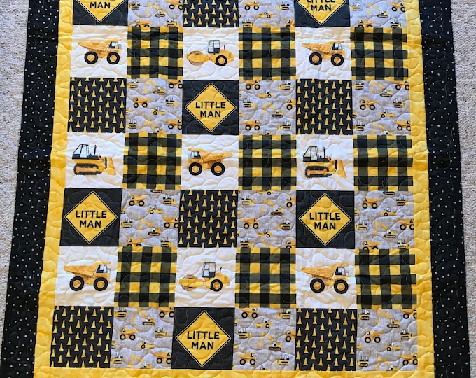 Construction Truck Quilt Baby Quilt Boy Quilt Newborn Toddler - Etsy