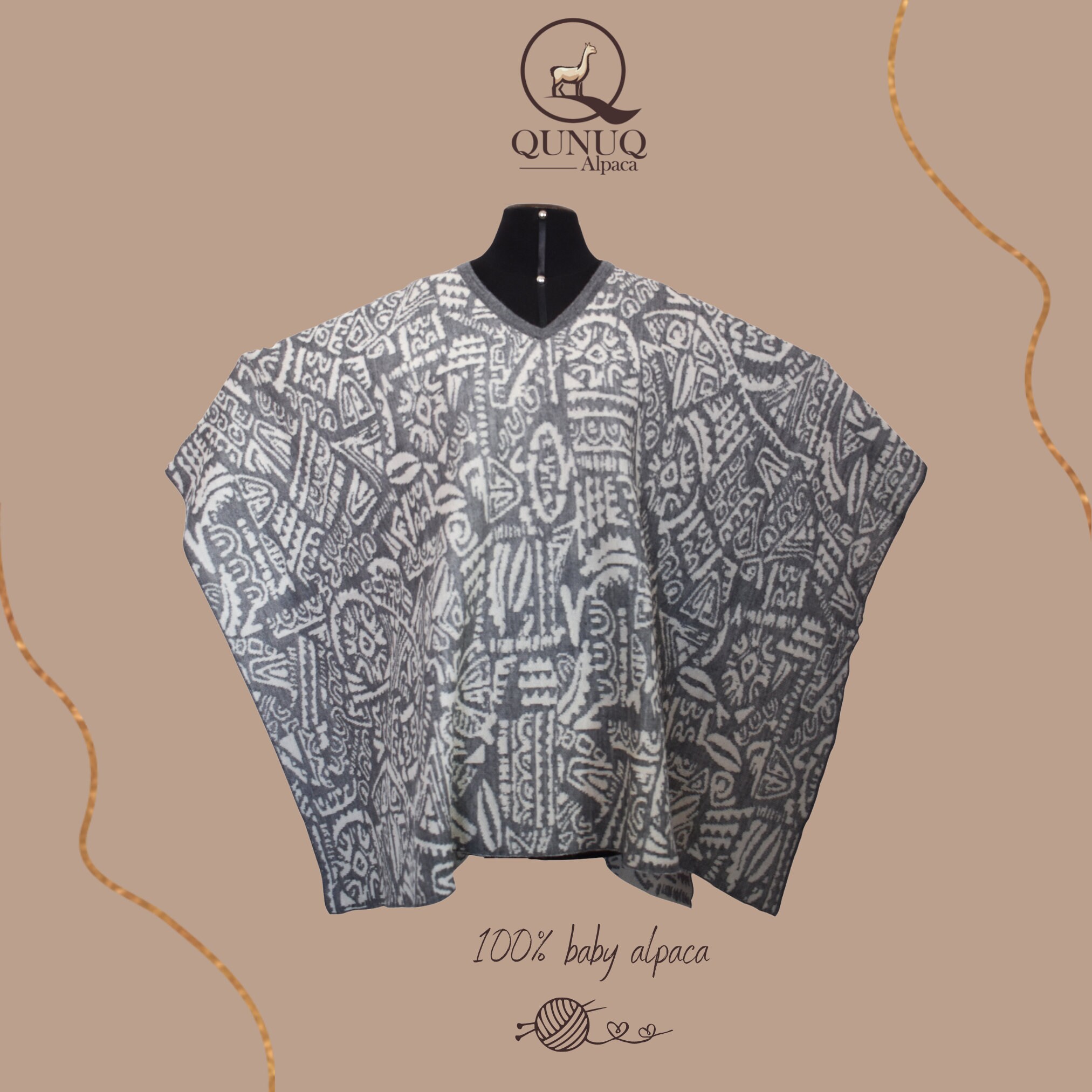 Pure 100% Peruvian Baby Alpaca Wool Wrap Cape | Women's Baby Alpaca ...