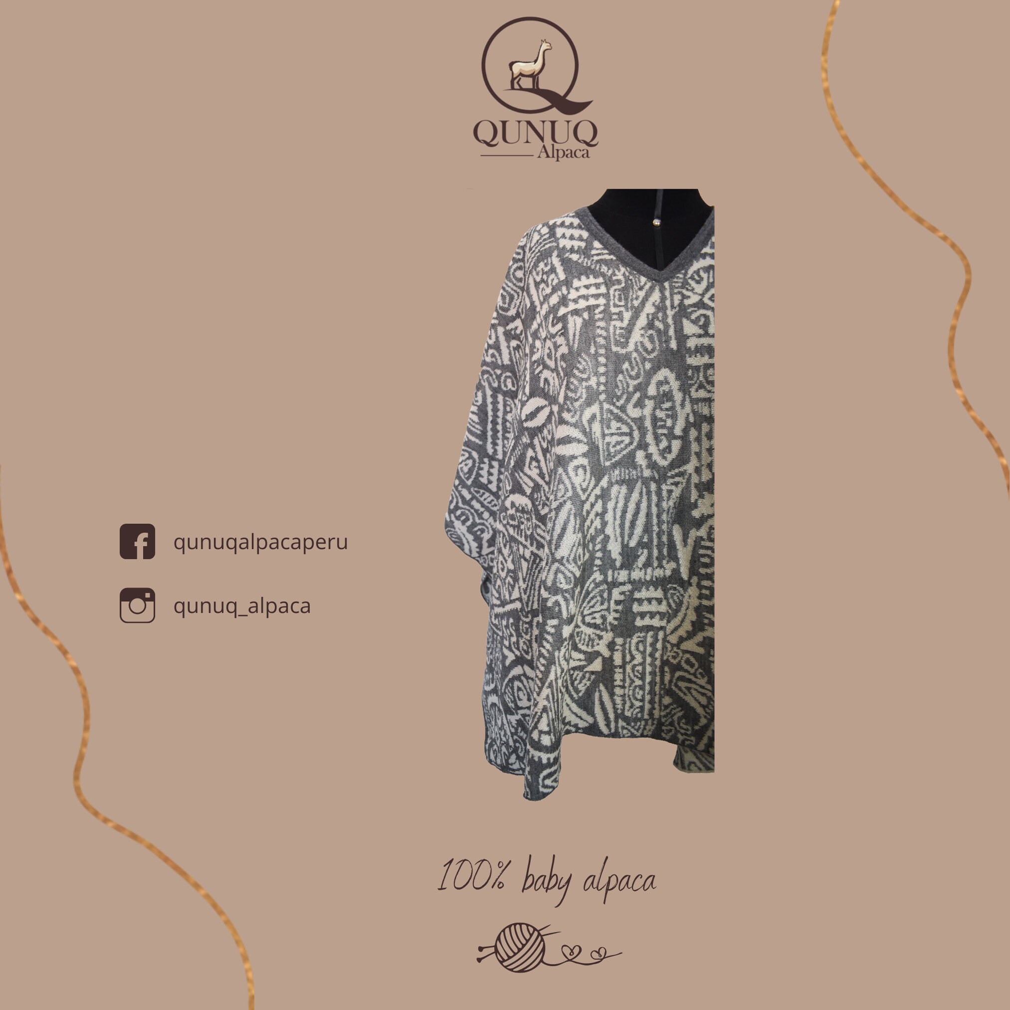 Pure 100% Peruvian Baby Alpaca Wool Wrap Cape | Women's Baby Alpaca ...