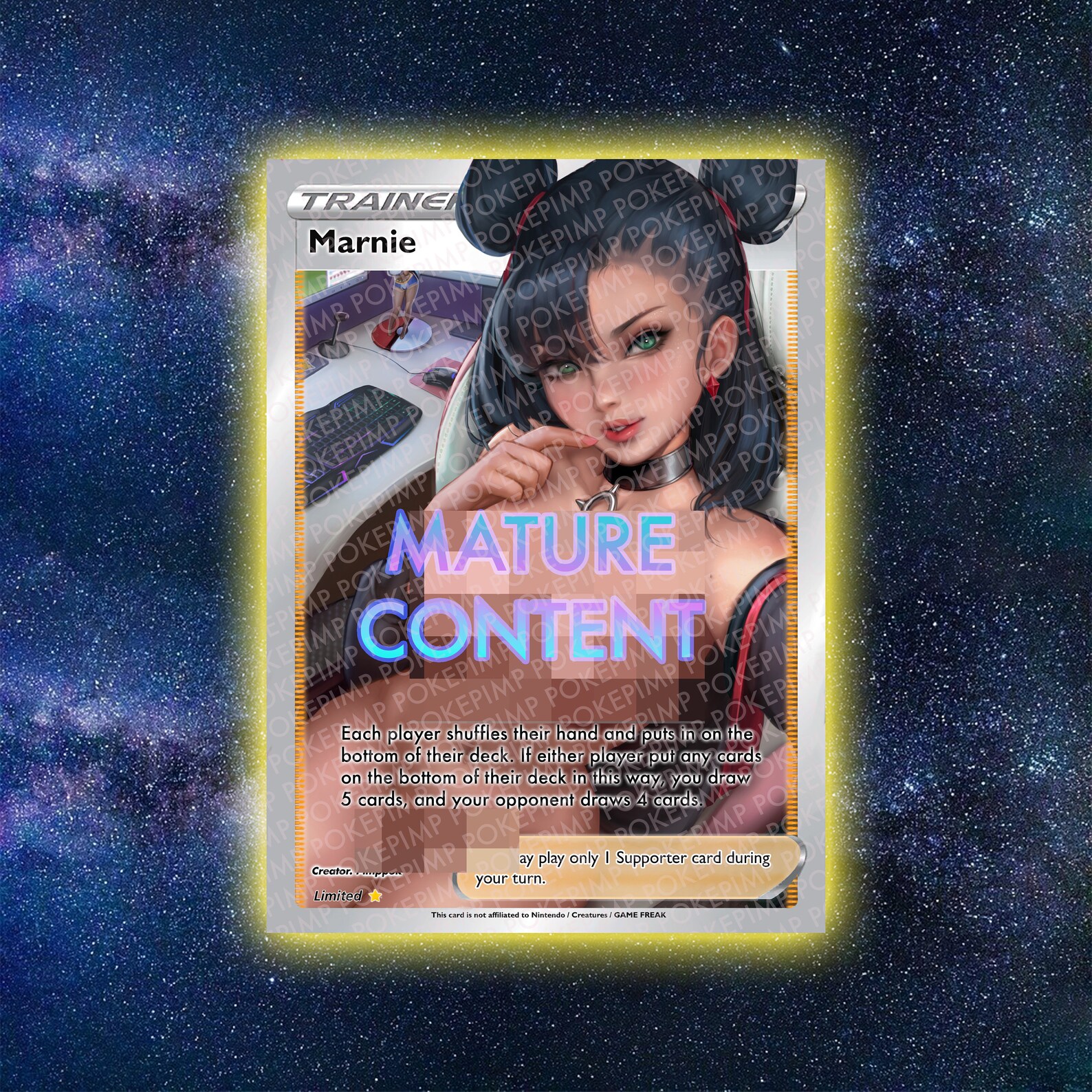 Custom Holographic Full Art Pokemon Waifu Trainer Cards Etsy Custom Holographic Full Art Pokemon Waifu Trainer Cards Etsy