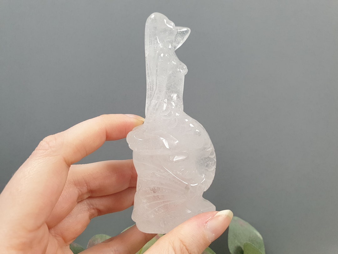 Clear Quartz Mermaid Ornament Crystal Mermaid Gifts & Mermaid Sculpture ...