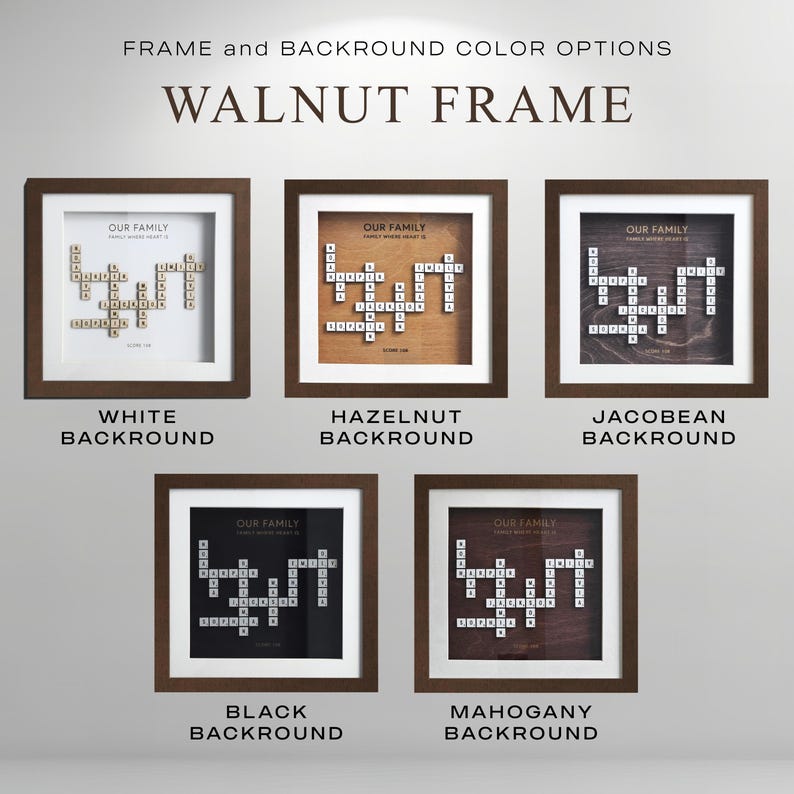 Custom Family Name Frame, Personalized Letter Tile Wall Art, Mothers ...