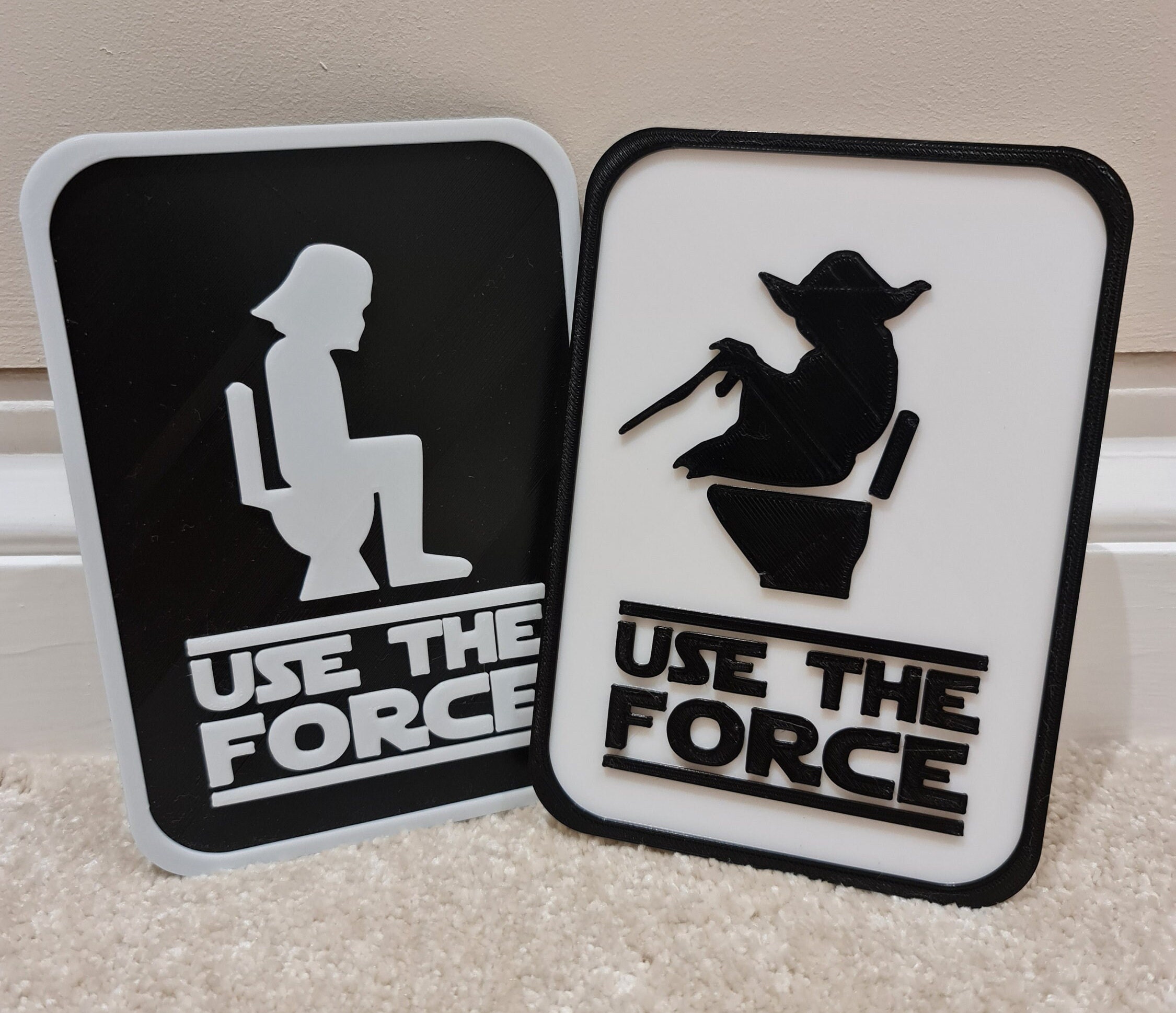 Star Wars Yoda Use the Force Toilet Sign Gaming Man - Etsy UK