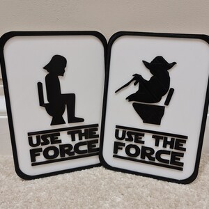 Star Wars | Darth Vader Use the Force | Toilet Sign | Gaming | Man Cave ...