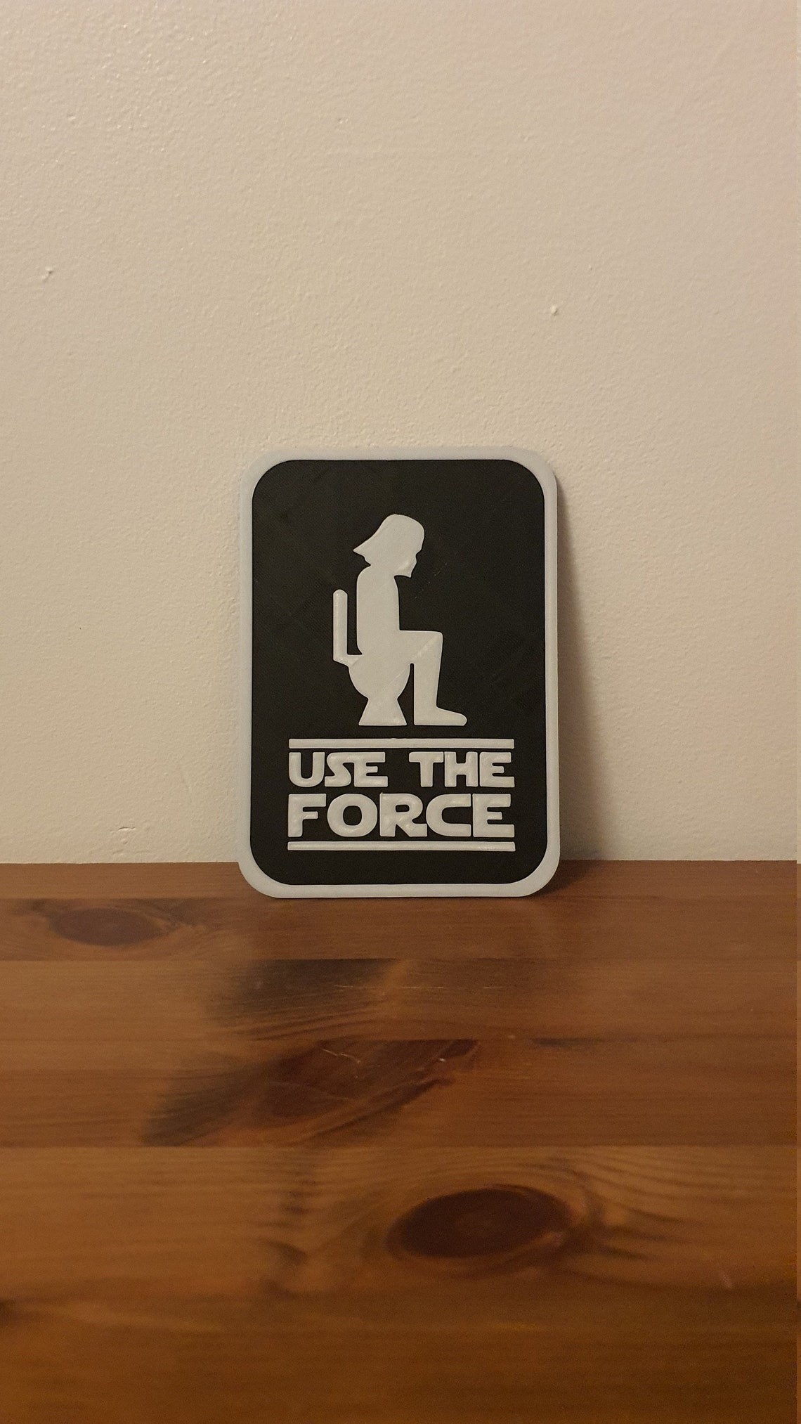 Star Wars Darth Vader Use the Force Toilet Sign 3D Printed | Etsy