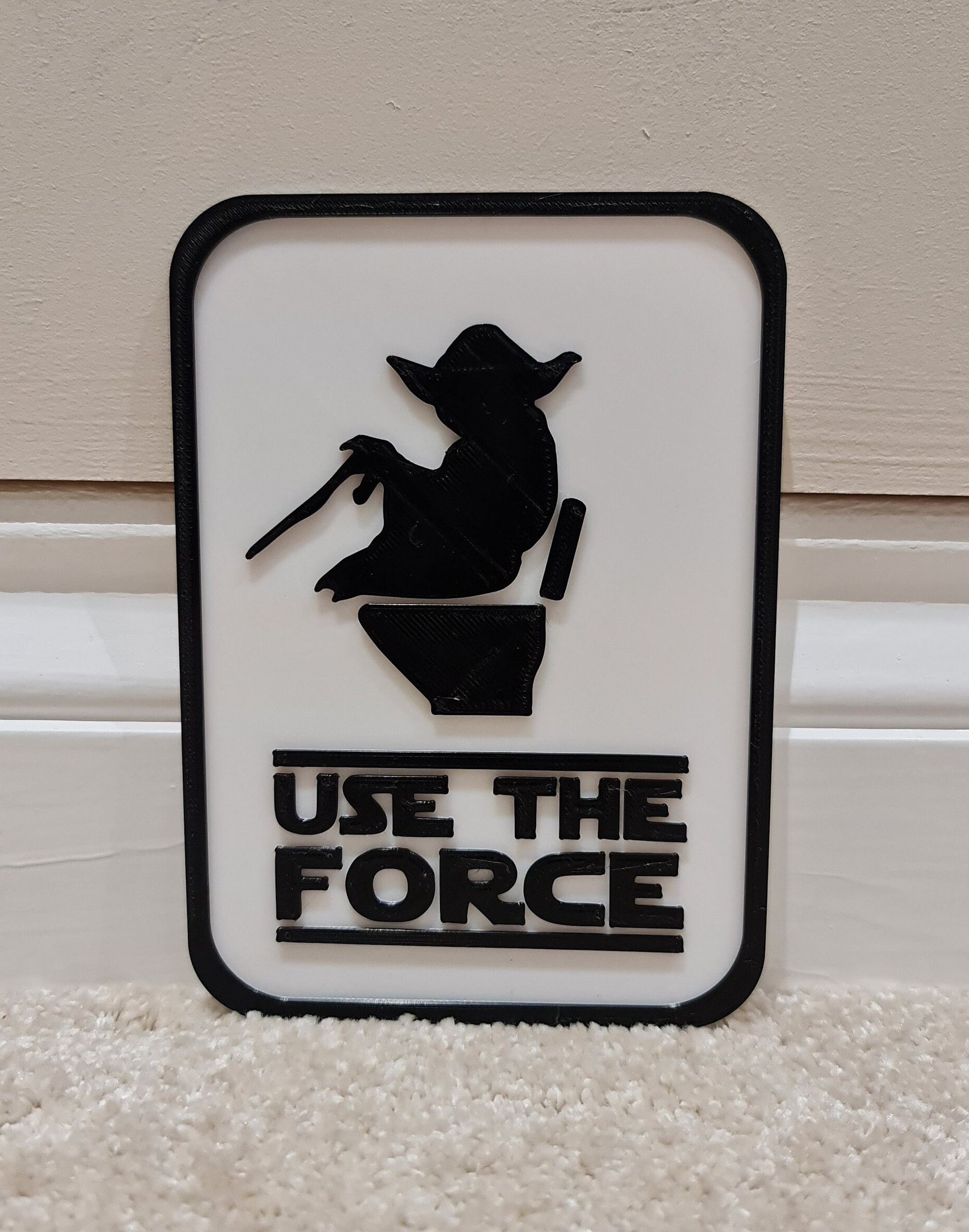 Star Wars Yoda Use the Force Toilet Sign Gaming Man - Etsy UK