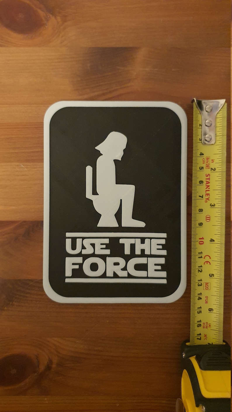 Star Wars Darth Vader Use the Force Toilet Sign 3D Printed | Etsy