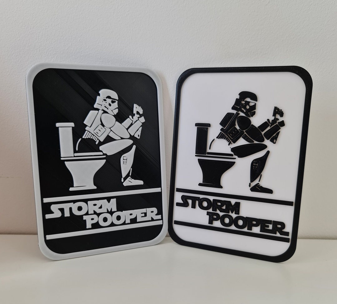 Stormtrooper Toilet Sign: Star Wars Bathroom Décor, 3D Printed - Etsy UK