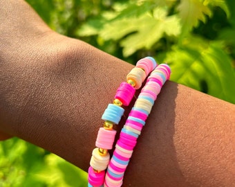 Summer Fruity Set Preppy Clay Beaded, Polymer Clay, Bracelet - Etsy UK