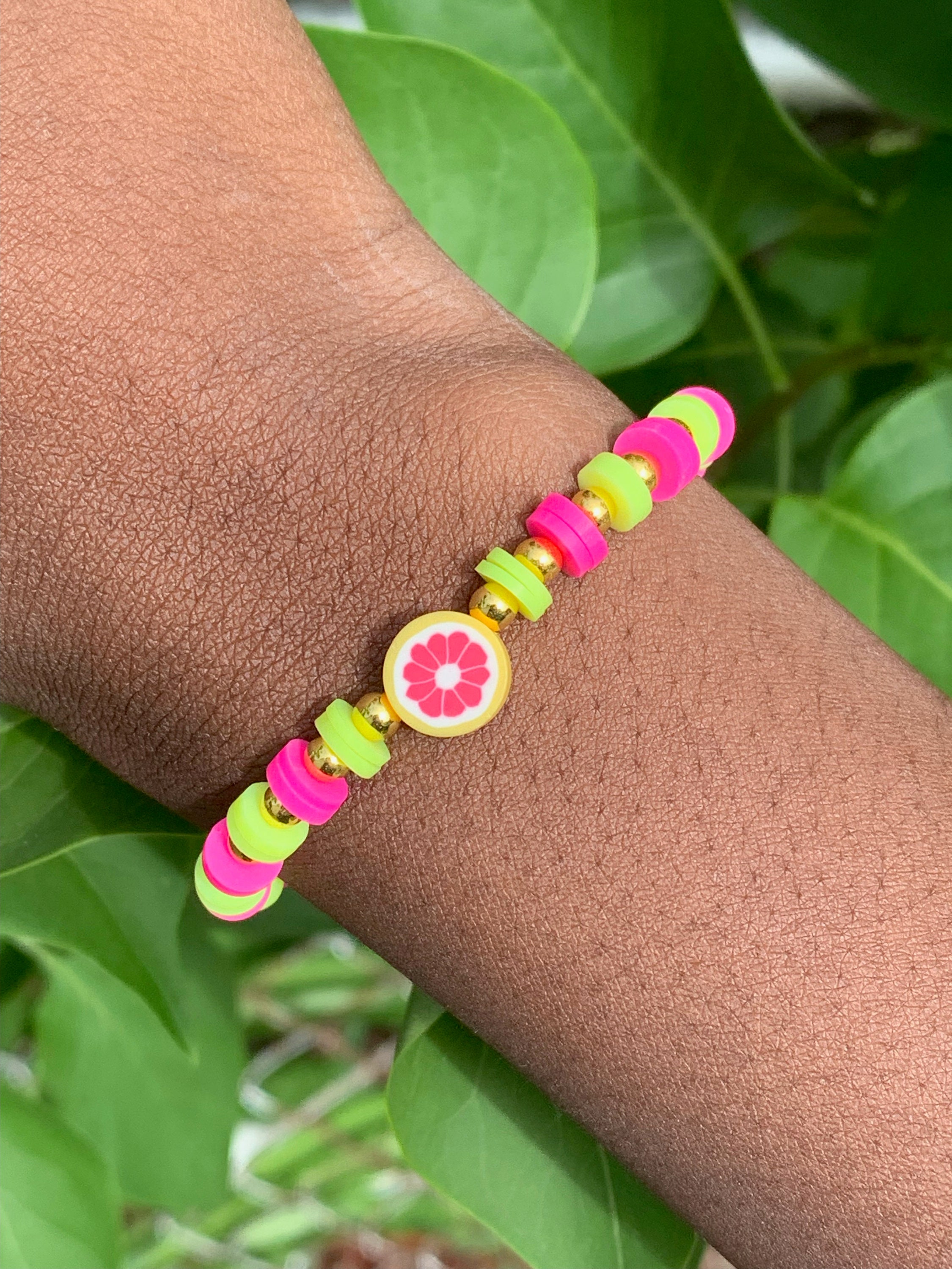 Summer Fruity Set Preppy Clay Beaded Polymer Clay Bracelet - Etsy UK