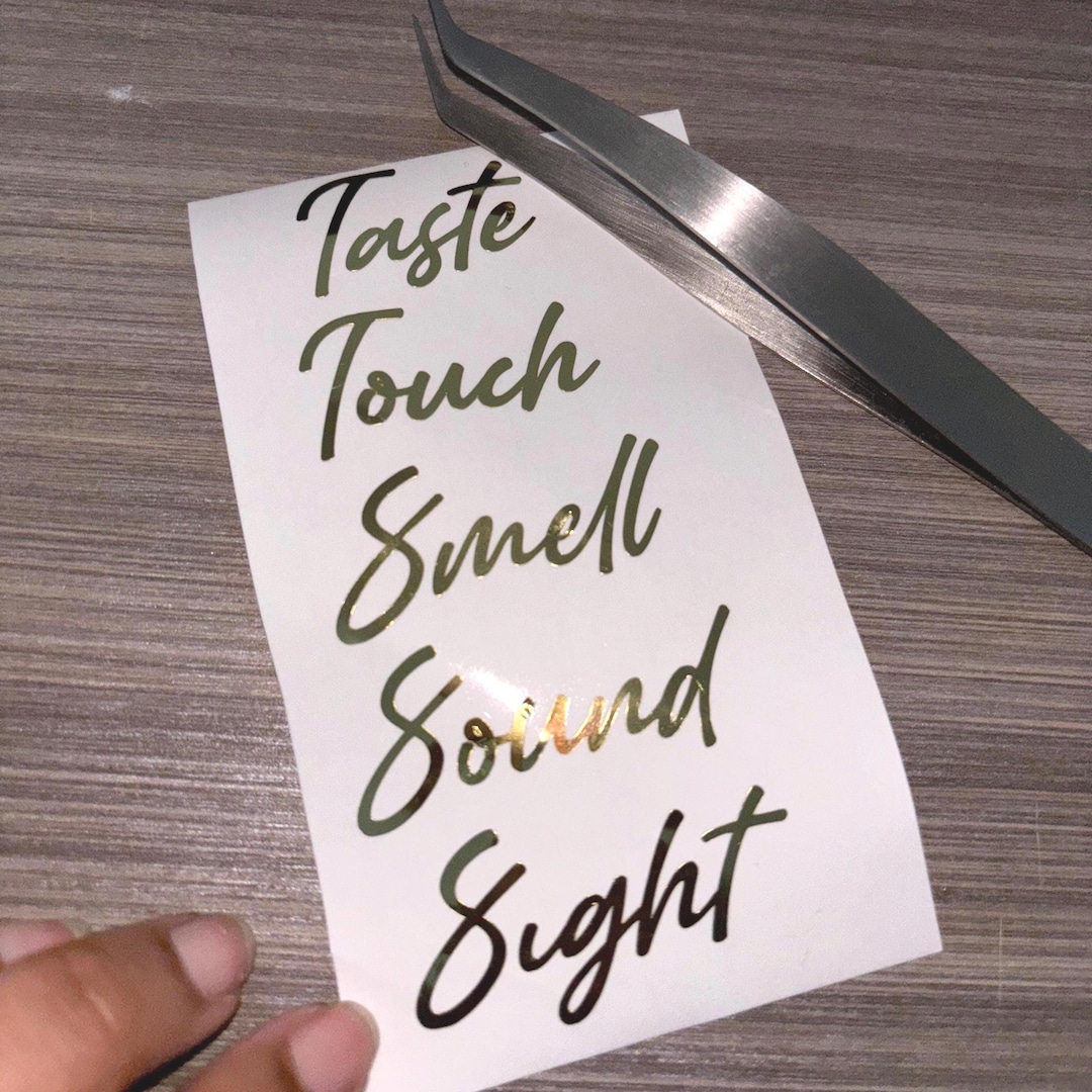 Five Senses Gift Bags | 5 Senses Taste Touch Hear Smell Sight | Gold or ...