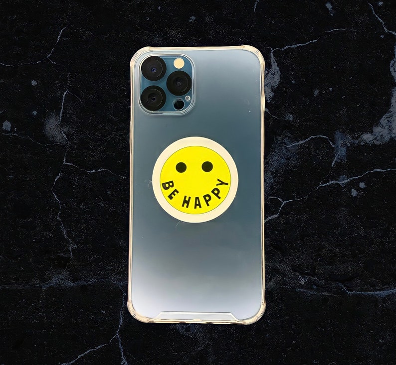 Be Happy Sticker, Smiley Sticker, Trendy Stickers, Laptop Sticker ...