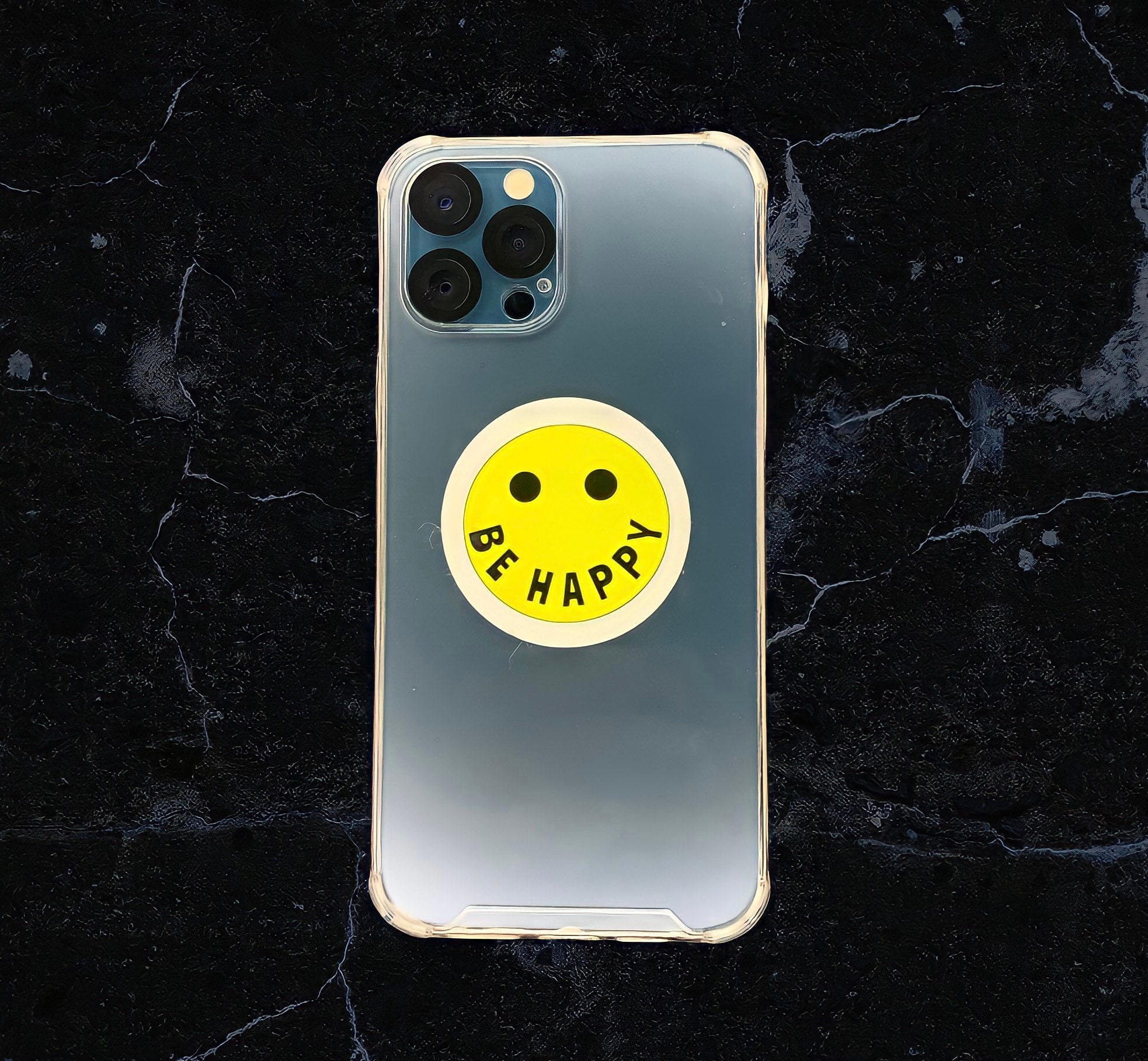 Be Happy Sticker, Smiley Sticker, Trendy Stickers, Laptop Sticker ...