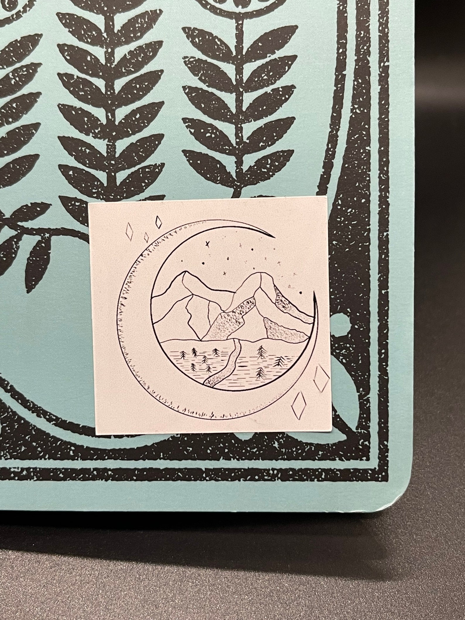 Mountain Moon Sticker, Moon Sticker, Trendy Stickers, Moon Laptop ...