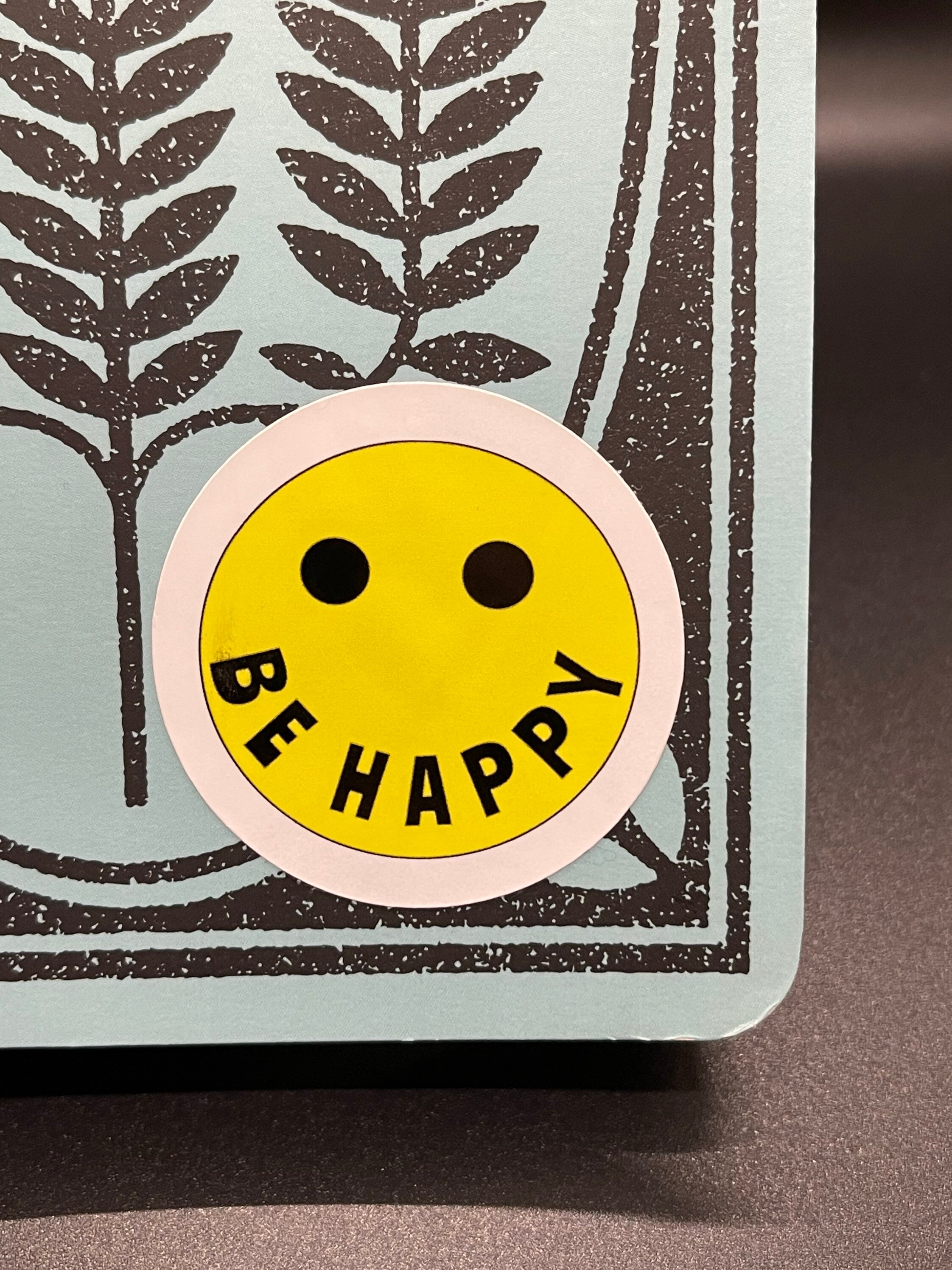 Be Happy Sticker, Smiley Sticker, Trendy Stickers, Laptop Sticker ...