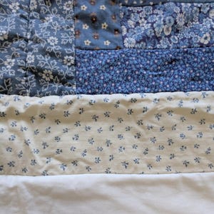 Blue and White Modern Log Cabin Quilt in the Furrows Pattern - Etsy