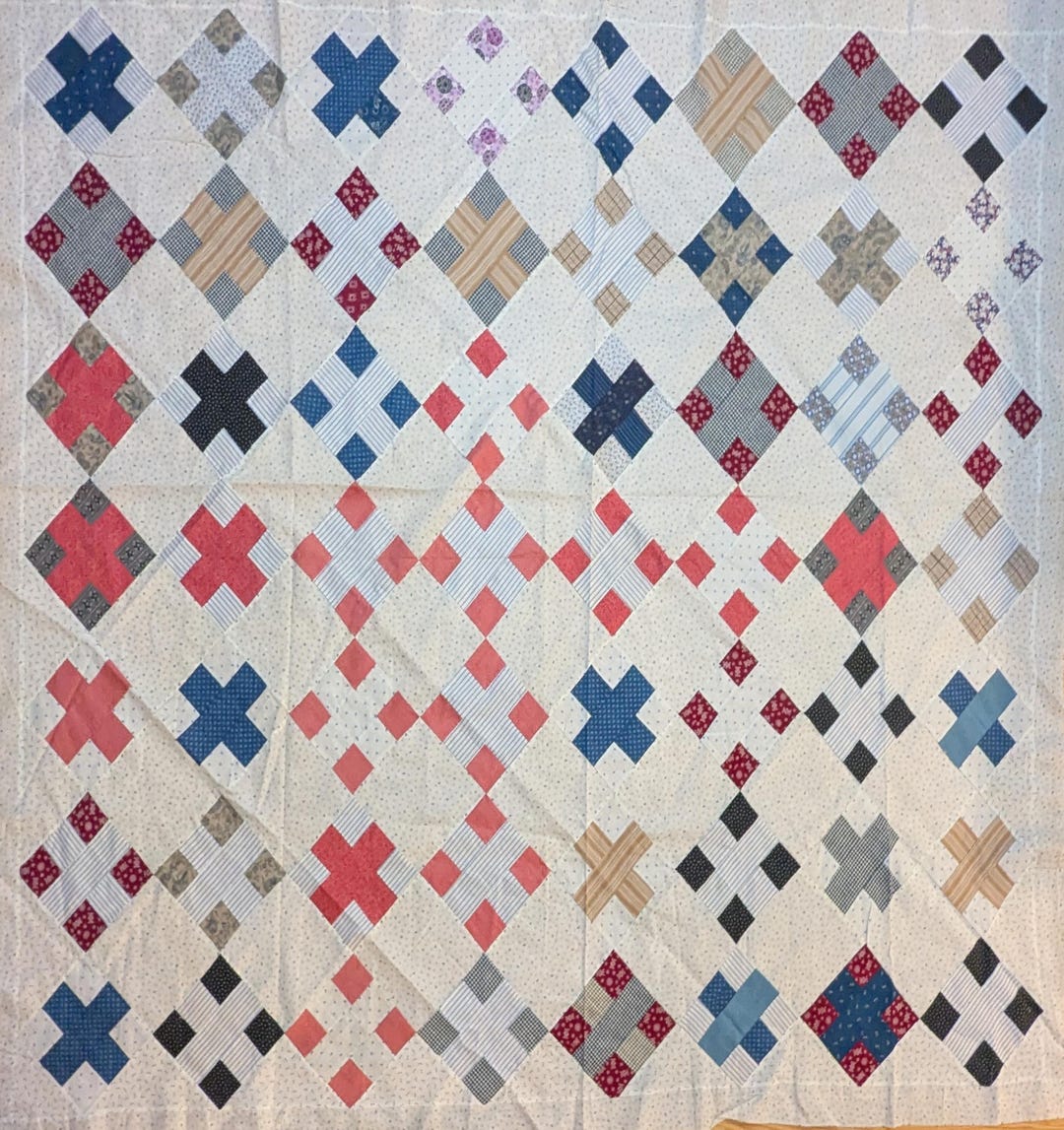 Plus Sign Quilt TOP, Large, Antique From Aspen - Etsy