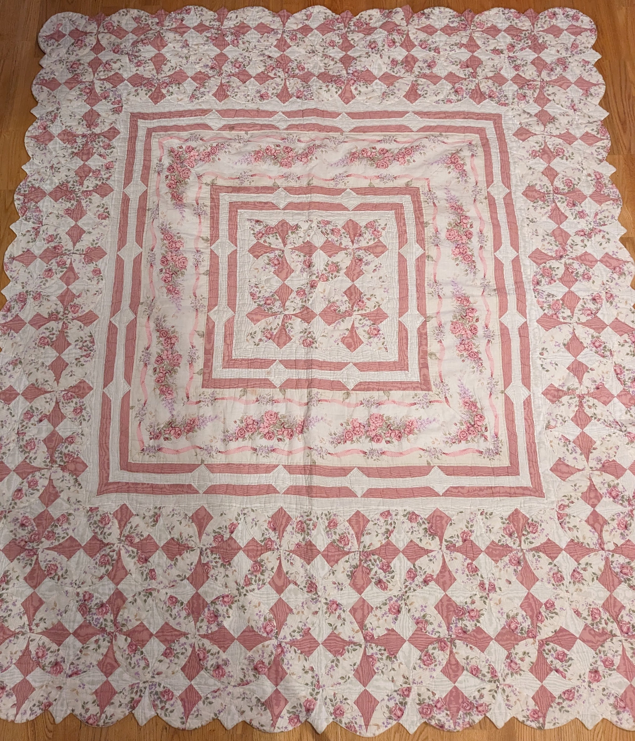Rose Border Quilt - Etsy