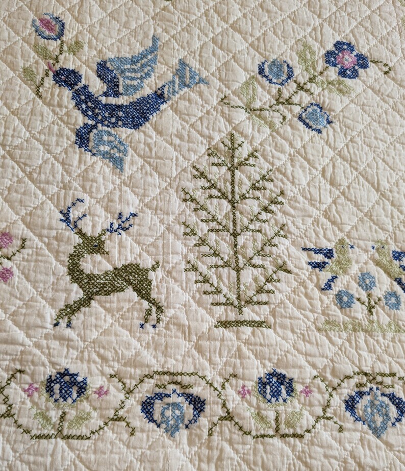 Home Sweet Home Cross Stitch Sampler Quilt - Etsy