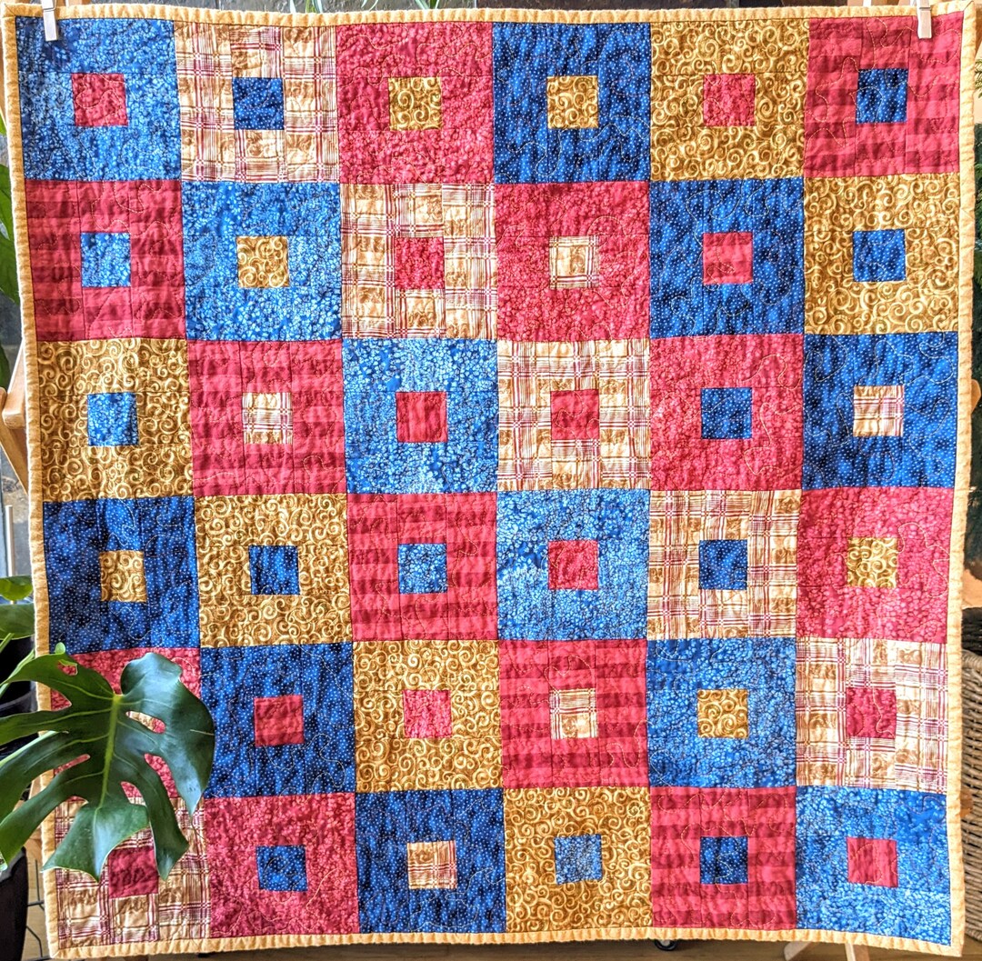 Modern Square Small Quilt - Etsy