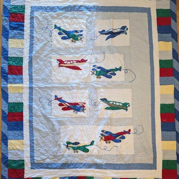 Airplane Quilt - Etsy