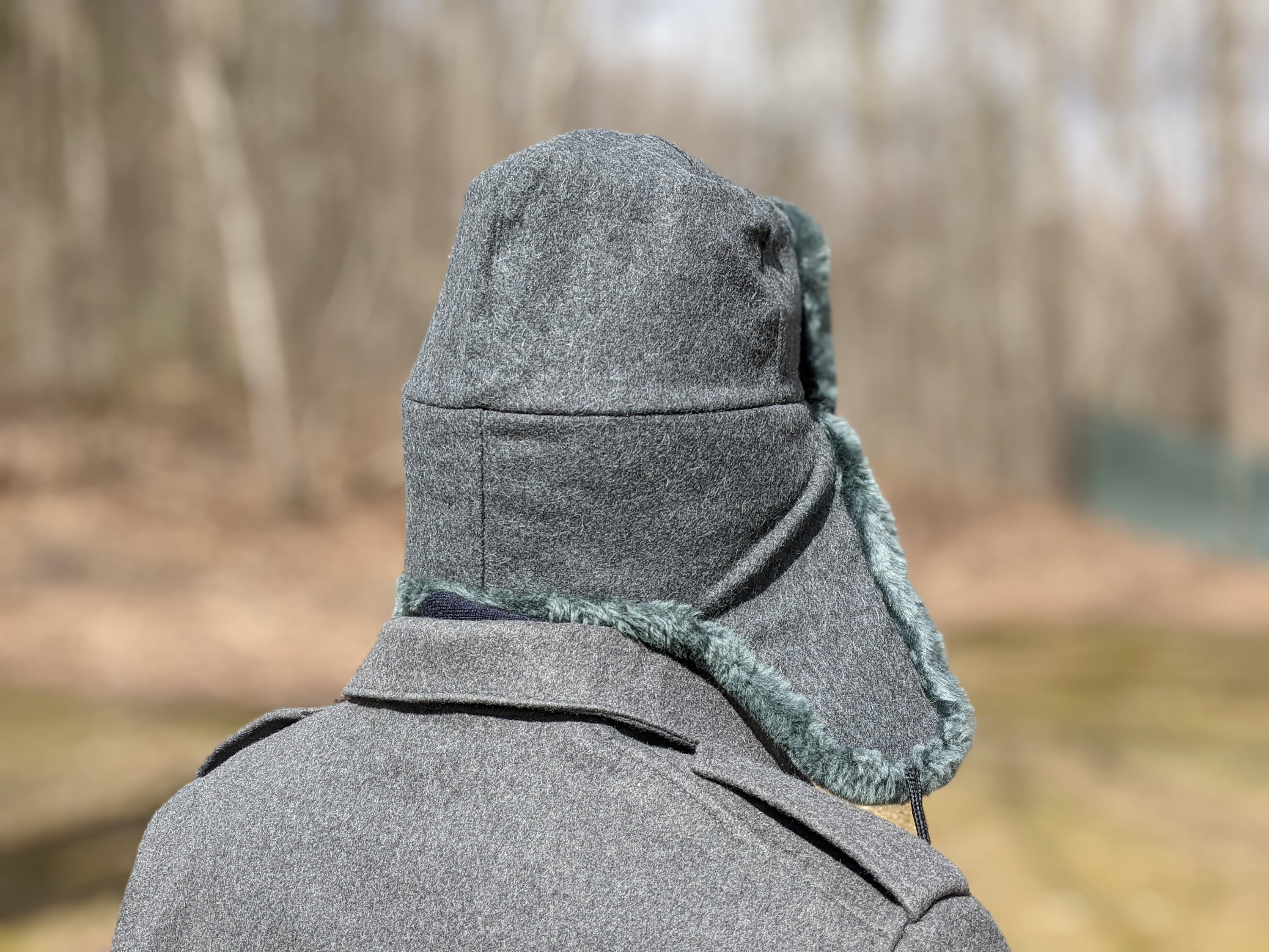 Authentic Gray/blue Ukrainian Ushanka Fur and Wool Hat Warm - Etsy