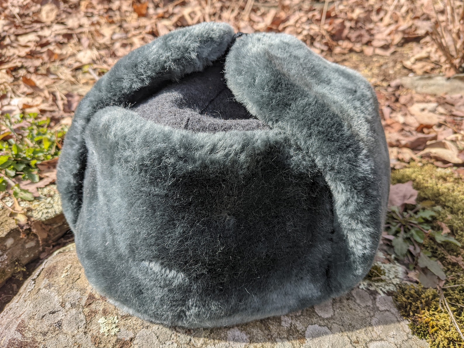 Authentic Gray/blue Ukrainian Ushanka Fur and Wool Hat Warm - Etsy