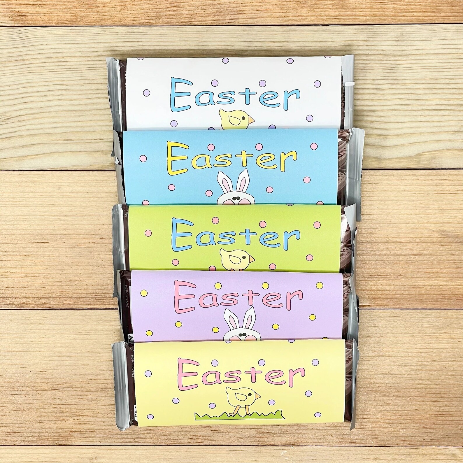 PRINTABLE Easter Candy Bar Wrapper "bunnies and Chicks" (printable ...