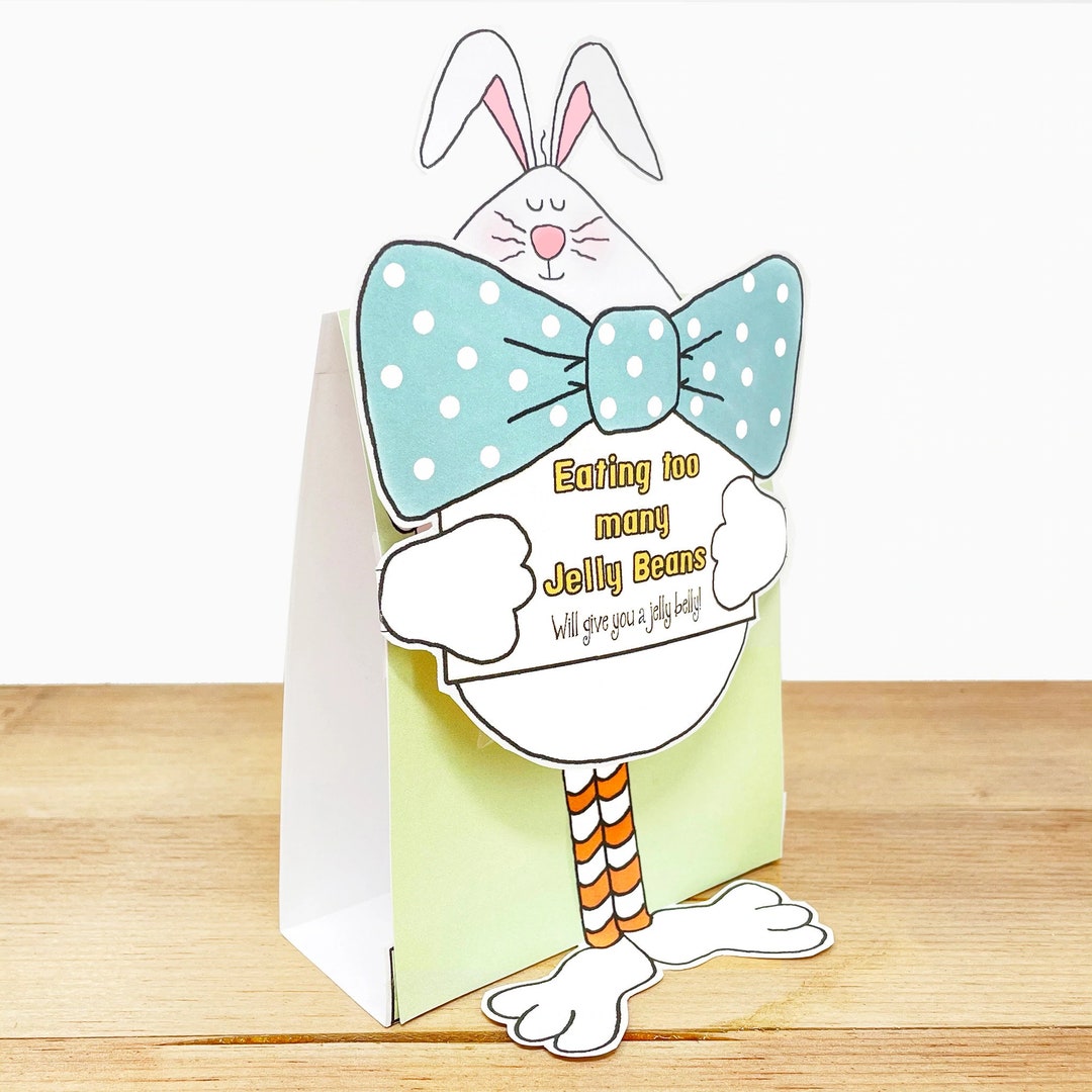 PRINTABLE Easter Treat Holder "jelly Belly Bunny" (printable Easter ...
