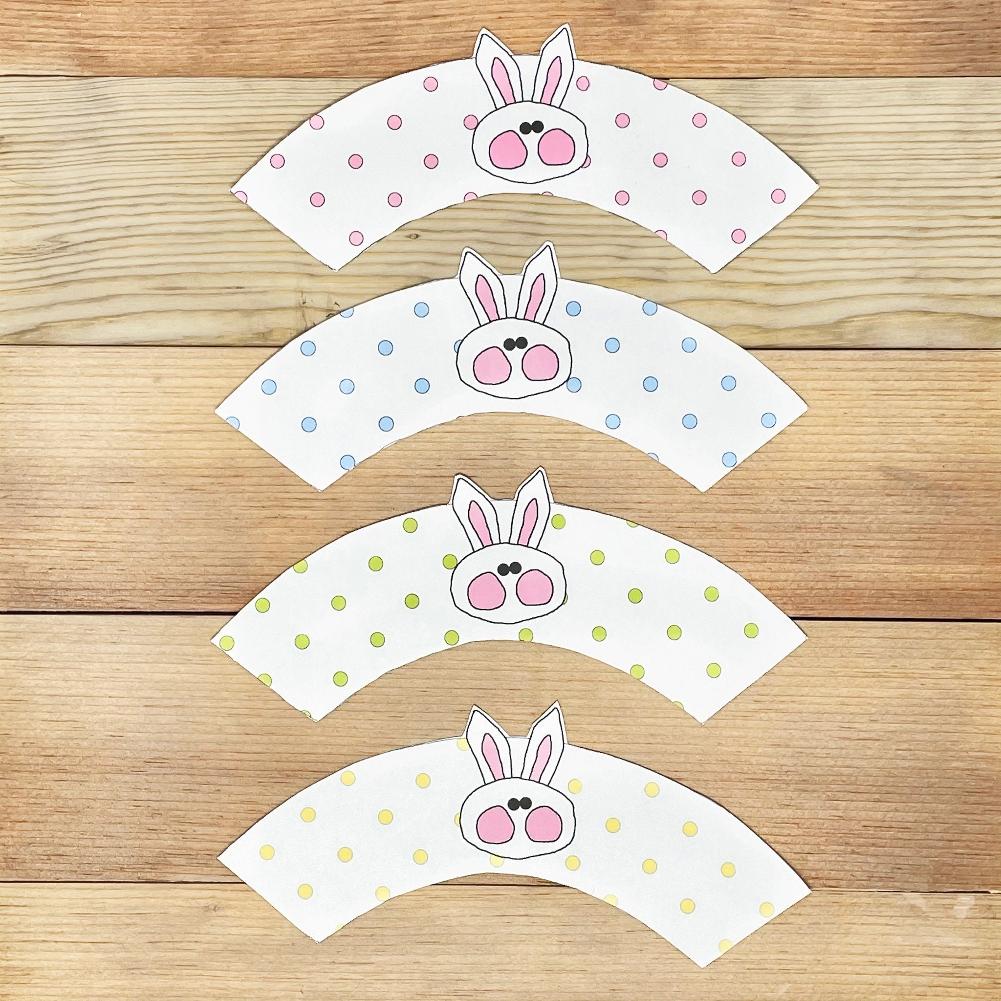PRINTABLE Easter Cupcake Liner "easter Bunny" (printable Easter Treat ...