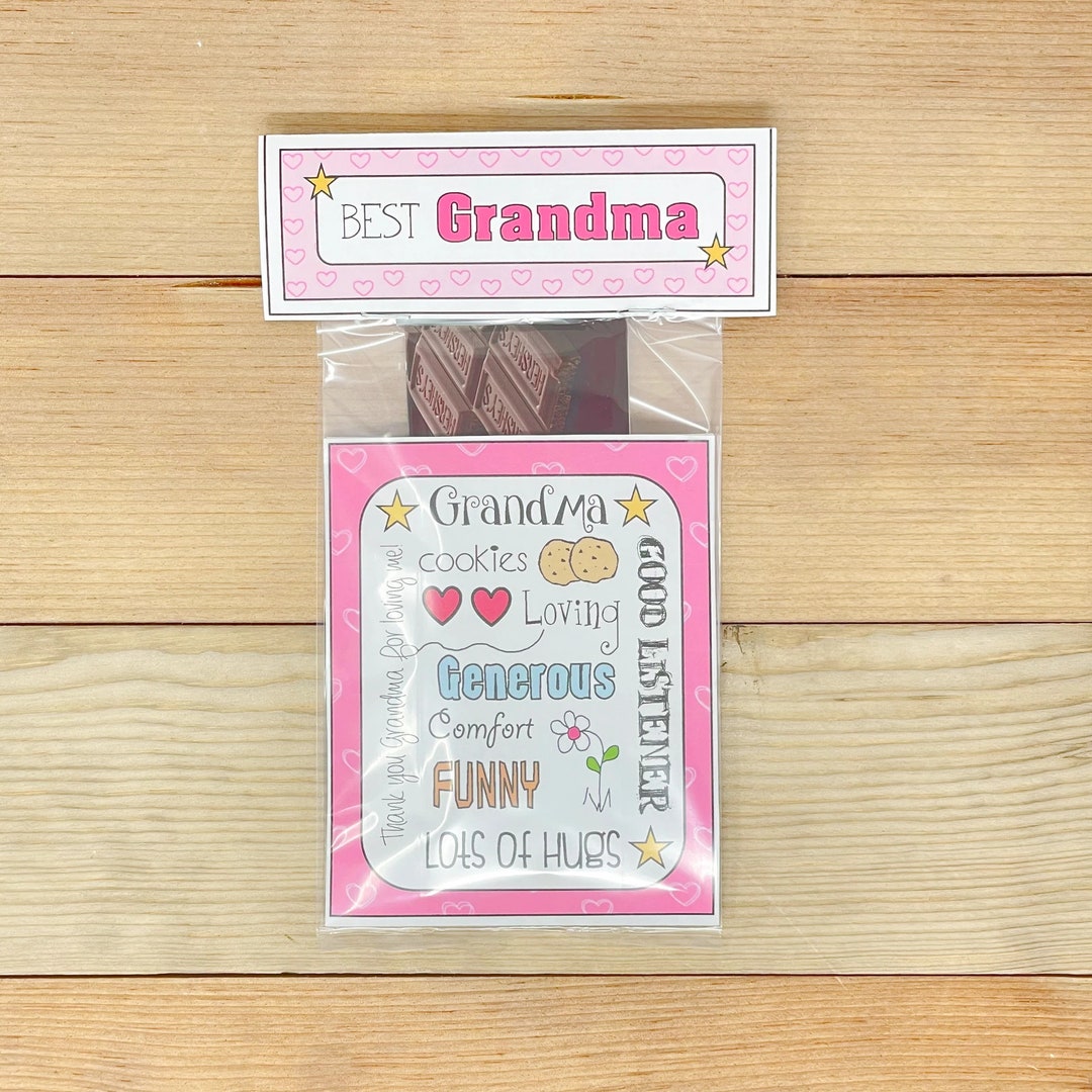 PRINTABLE Mother's Day Treat Holder "best Grandma" (printable Mother's ...
