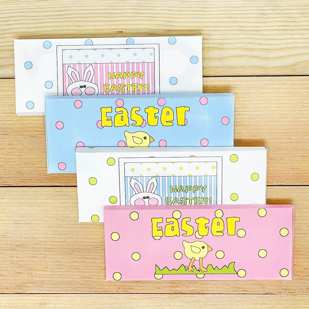PRINTABLE Easter Candy Bar Box "happy Easter" (printable Easter Treat ...