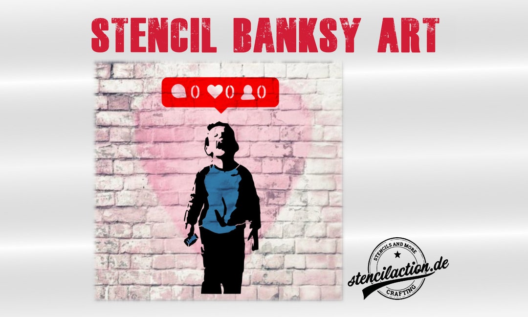 Stencil Banksy crying Boy DIN A4 / A3 Stencil Airbrush DIY Street Art ...