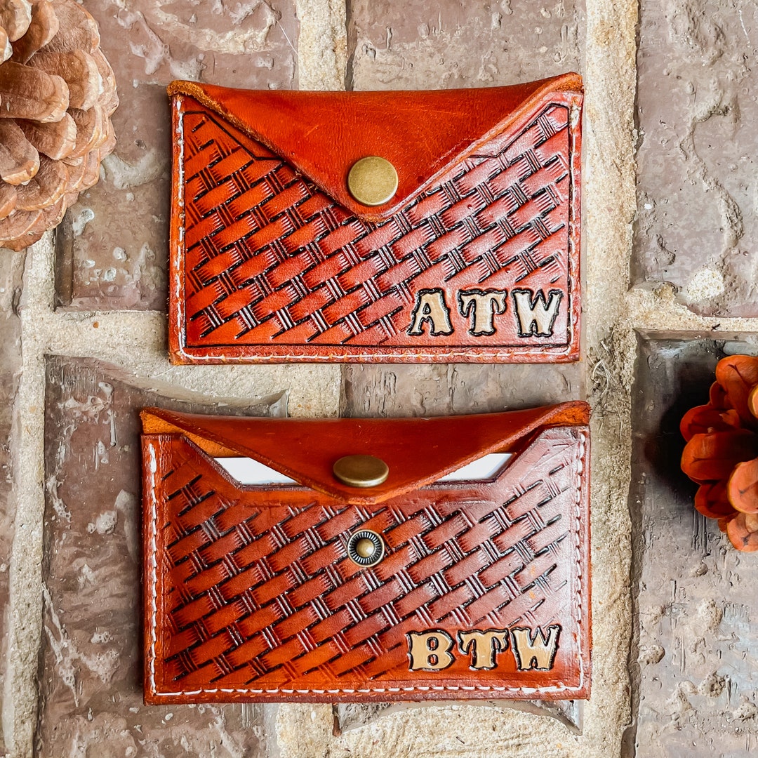 Custom Tooled Leather Business Card Holder - Etsy