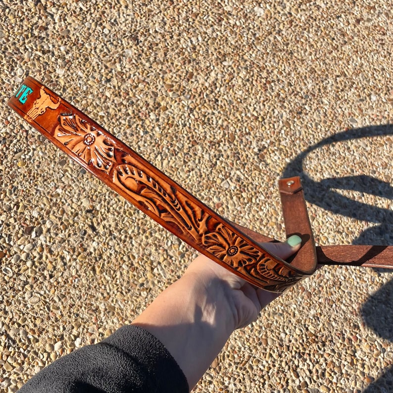 Custom Tooled Leather Purse Strap Custom Tooled Leather - Etsy