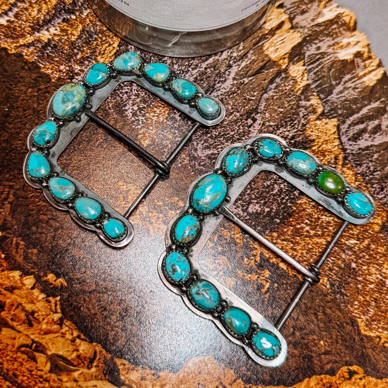 Turquoise Belt Buckle - Etsy
