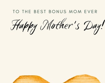 Bonus Mom Card | Etsy