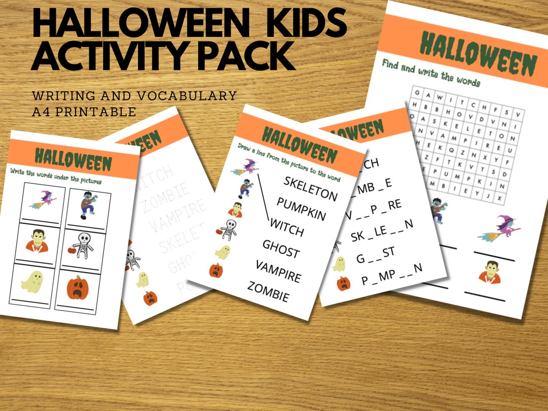 Halloween Kids Activity Pack - Etsy