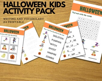 Printable Halloween Activity Pack for ESL/EAL Students, Young Learners ...