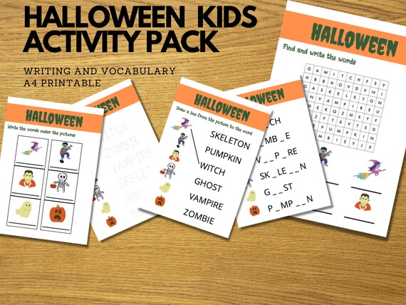 Halloween Kids Activity Pack | Etsy