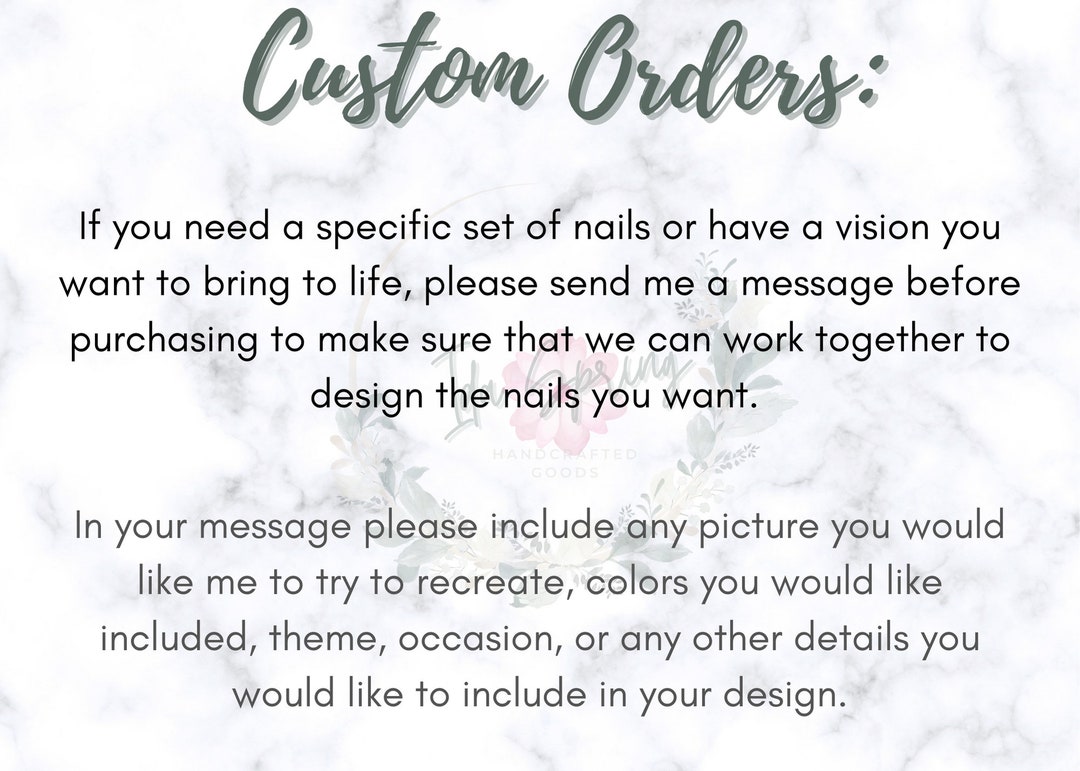 Custom Nail Set - Etsy