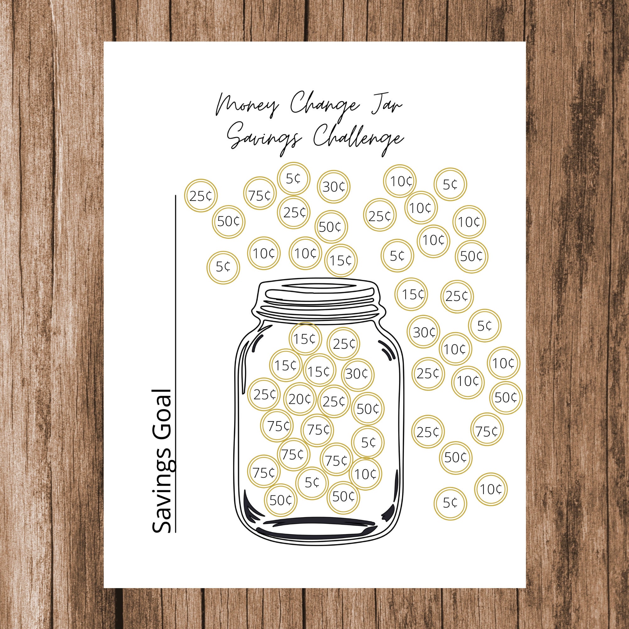 Change Jar Savings Challenge | Printable | Savings Tracker | Kids - Etsy