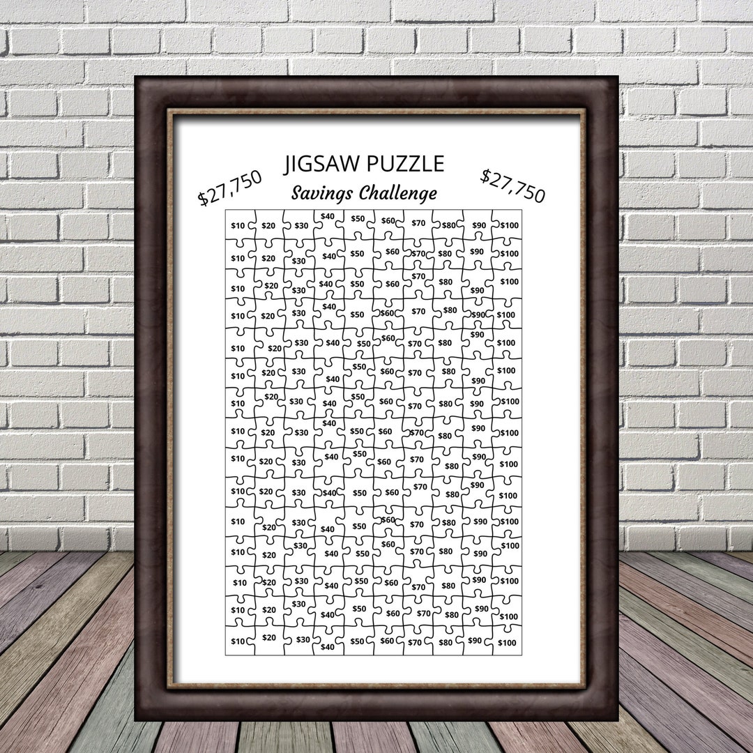 Savings Challenge | Printable | Savings Tracker | Puzzle 27750 - Etsy