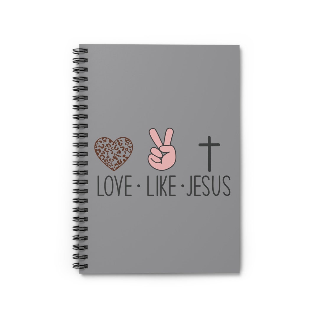 Love Like Jesus Spiral Notebook Ruled Line - Etsy