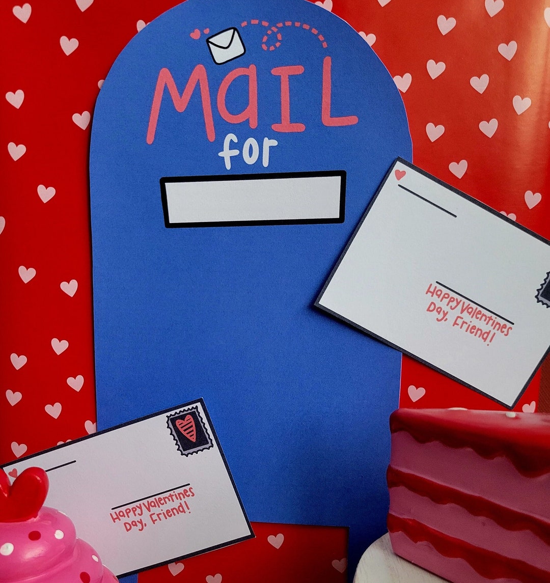 PRINTABLE Mail Themed Valentines and Mailbox Decoration - Etsy