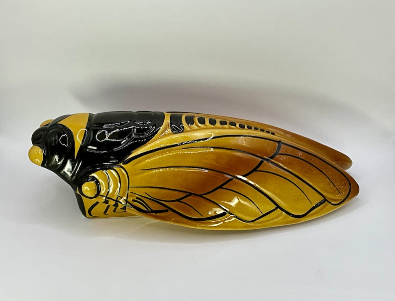 Stunning French Vintage Large Ceramic Cicada Planter Pot Wall Hanging ...