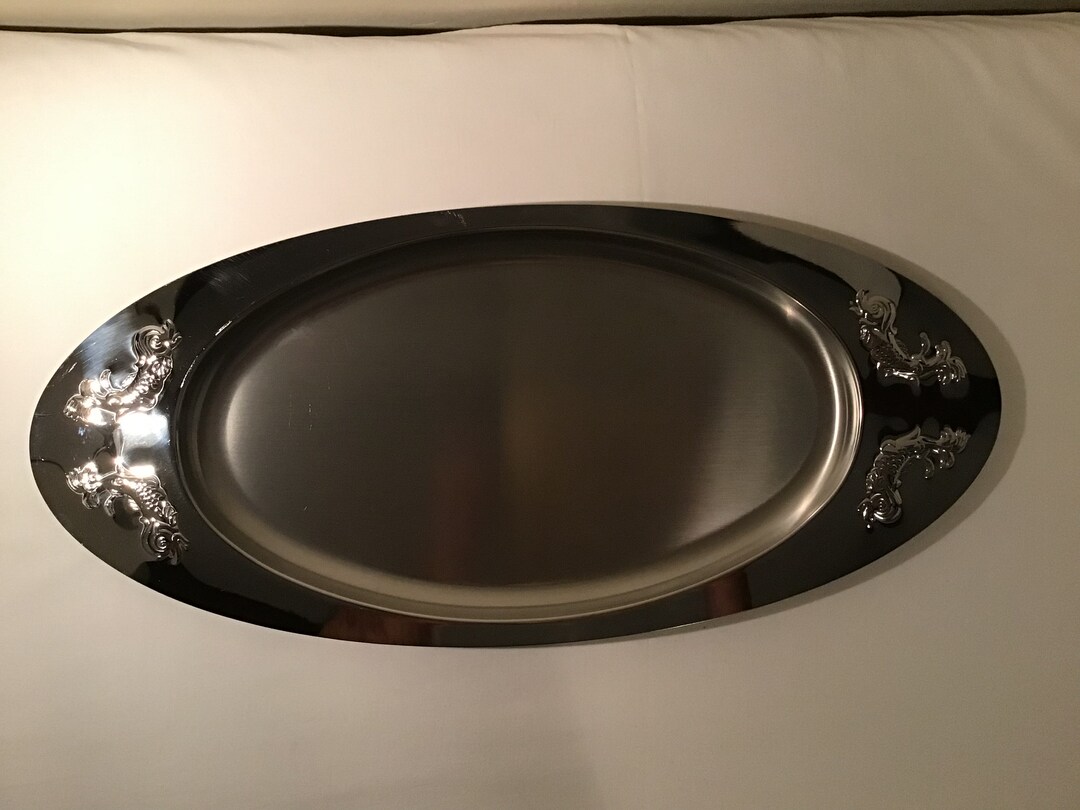 French Vintage Couzon Large Silver Metal Fish Tray / Fish Platter for ...