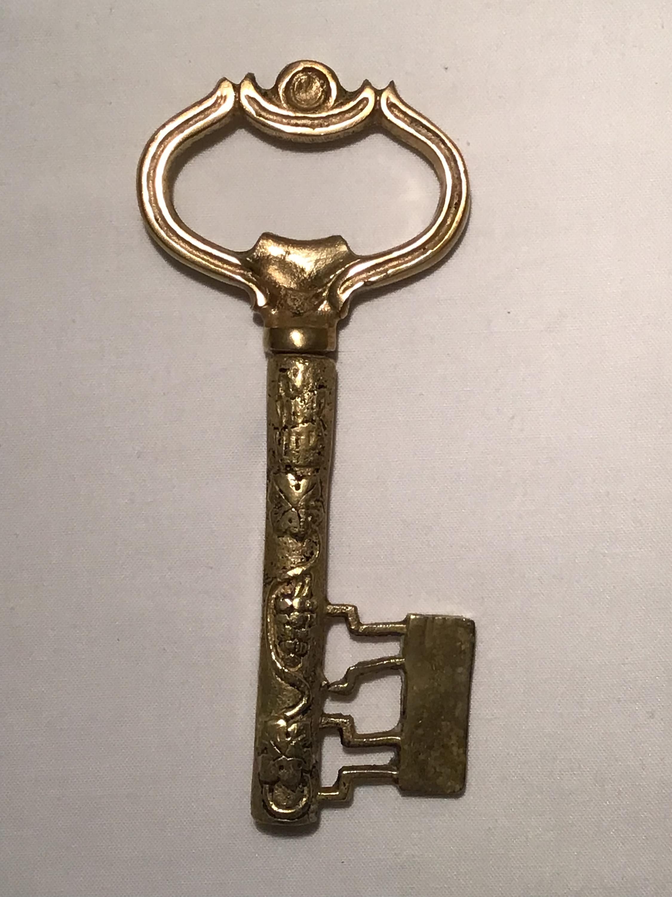 Stunning French Vintage Ornate Solid Brass Chateau Key Bottle Opener ...