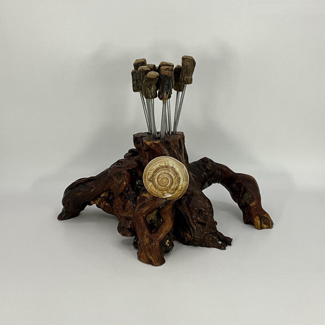 French Vintage Hand Made Escargot Set of 12 Picks / Tapas Forks ...